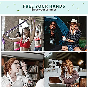 MILPROX F4 Portable Neck Fan,Rechargeable Hands Free Bladeless Personal Mini Fans,3 Speeds 70 Air Outlet, Adjustment Wearable Personal Cooling Fan for Traveling,Sports, Office-White