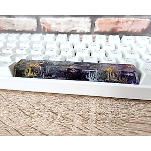 Custom Artisan Purple Galaxy Spacebar Keycap 6.25U (OEM) for RGB Cherry MX Gaming Mechanical Keyboards