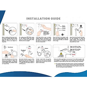 BOCCHERINI Electric Shower Head Water Heater For Bathroom 110V / 120V Ducha Electrica Para Agua Caliente Regadera Duchas Electricas / 3 Temperature Water Selector