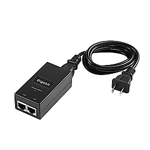 REVODATA Gigabit PoE Injector Adapter, IEEE 802.3af/at PoE+ Passive, PoE 48V 0.5A Output Power, 10/100/1000Mbps Gigabit Speed, for IP Camera/AP/PTZ/Video Phone, Plug and Play (D05A-G)