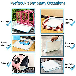 PODOO 100 Pcs of Guinea Pig Pee Pads 18x13 Inchs, Rabbit Cage Liner Diapers Super Absorbent, Small Animal Litter Box Training Mat for Hedgehog, Cat, Rats, Hamster, Birds, Parrot, Bunny