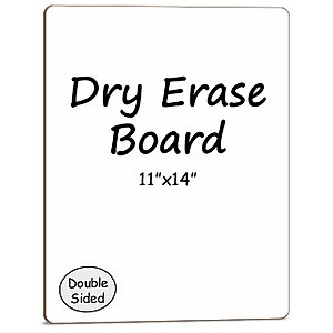 Scribbledo White Board Dry Erase Board 11"x14” Mini Double Sided Personal Whiteboard Board Dry Erase Lapboard Handheld Personal White Boards for Students Small Whiteboard Office Kitchen