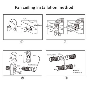 SAILFLO 4 Inch Inline Duct Fan 110V 12W for Bathroom Vent Room Basement Greenhouse Attic Kitchen (4"/100mm)