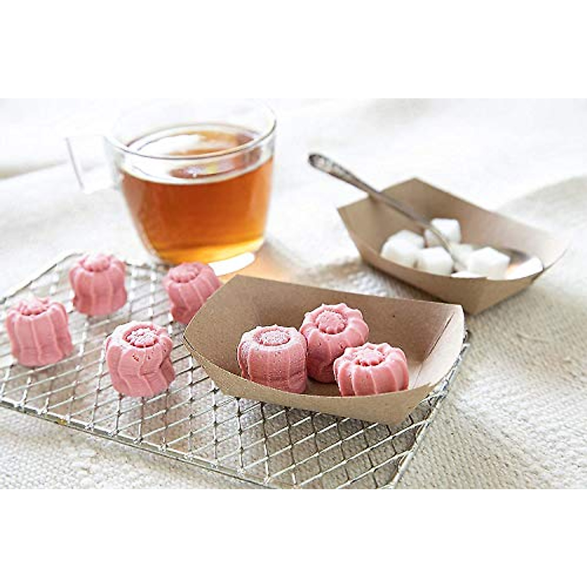 PaperMi Brown Paper Food Tray Disposable Kraft Hot Dog Tray, Paper Food Trays for Picnics, Carnivals, Camping - Food Serving Tray Holds Hot and Cold Food- USA Made (1Lb 100pc)