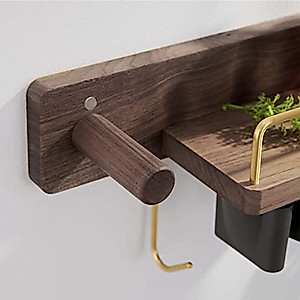 CATOOMUU for Dyson Supersonic Hair Dryer Wall Mount Stand Holder, Blow Dryer Accessories and Attachments Organizer Storage Rack, Wood