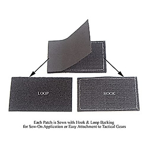 Tactical Patches of USA US American Flag, with Hook and Loop for Backpacks Caps Hats Jackets Pants, Military Army Uniform Emblems, Size 3x2 Inches, Pack of 2