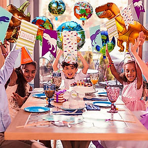 Dinosaur Balloons Dinosaur Party Supplies, 12 Pieces Dinosaur Foil Balloons Aluminum Mylar Helium Jungle Balloons for Birthday Weddings Graduation Party Baby Shower Jungle Theme Party Supplies