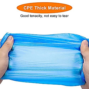 Shoe Covers Disposable - 100 Pack (50 Pairs) Non Slip Recyclable Disposable Boot Covers Waterproof Durable Shoe Protector for Indoor Guest Visitor, One Size Fits Most(CPE Plastic)