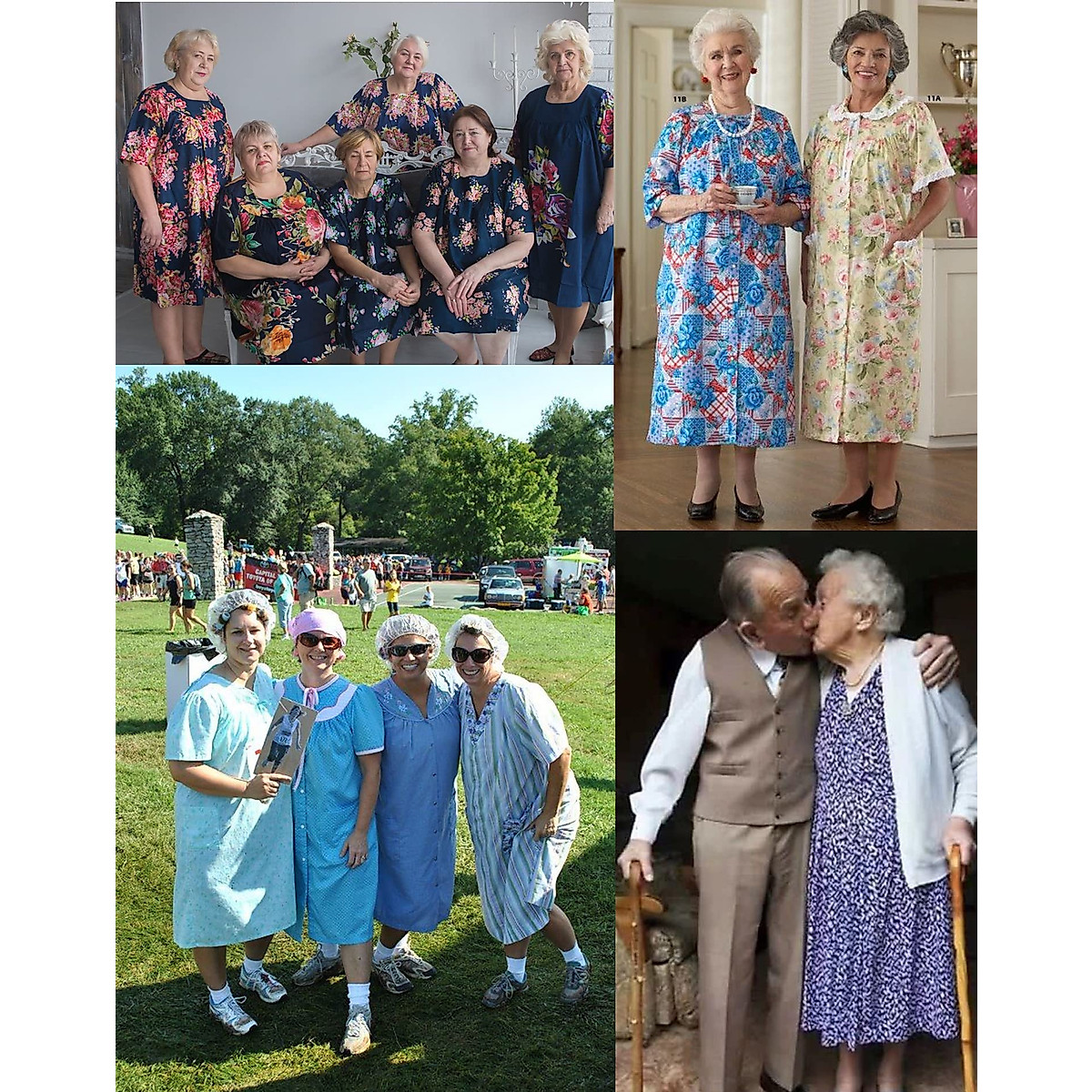 Ekouaer Womens Nightgown Short Sleeve House Dress with Pockets-Floral Print Mumu Dress Green Feather, 3X-Large