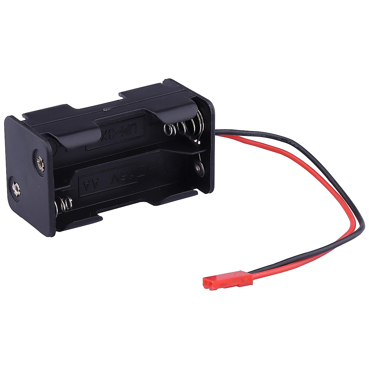 Hobbypark 4 Cell AA Battery Holder Case Box with JR Style Connector, JST Connector, and Wire Leads (3-Pack)