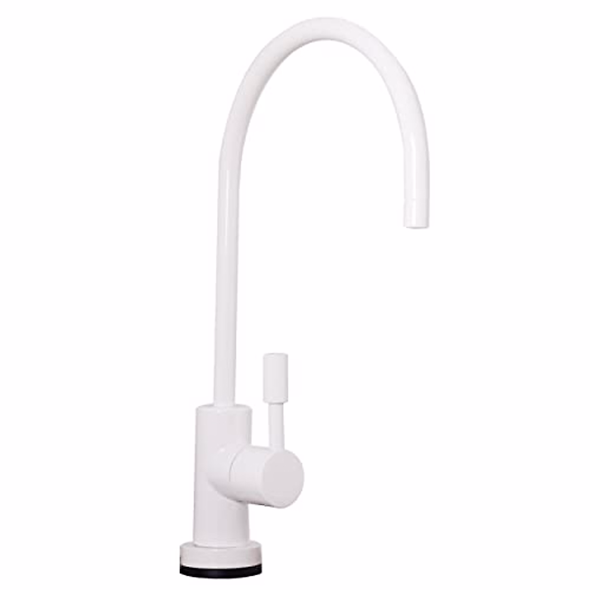 Westbrass D2036-NL-50 11" Contemporary 1-Lever Handle Cold Water Dispenser Faucet, Powder Coat White