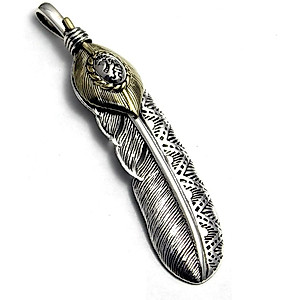 COSUMOSU Sterling Silver Kokopelli Feather Native American Indian Pendant