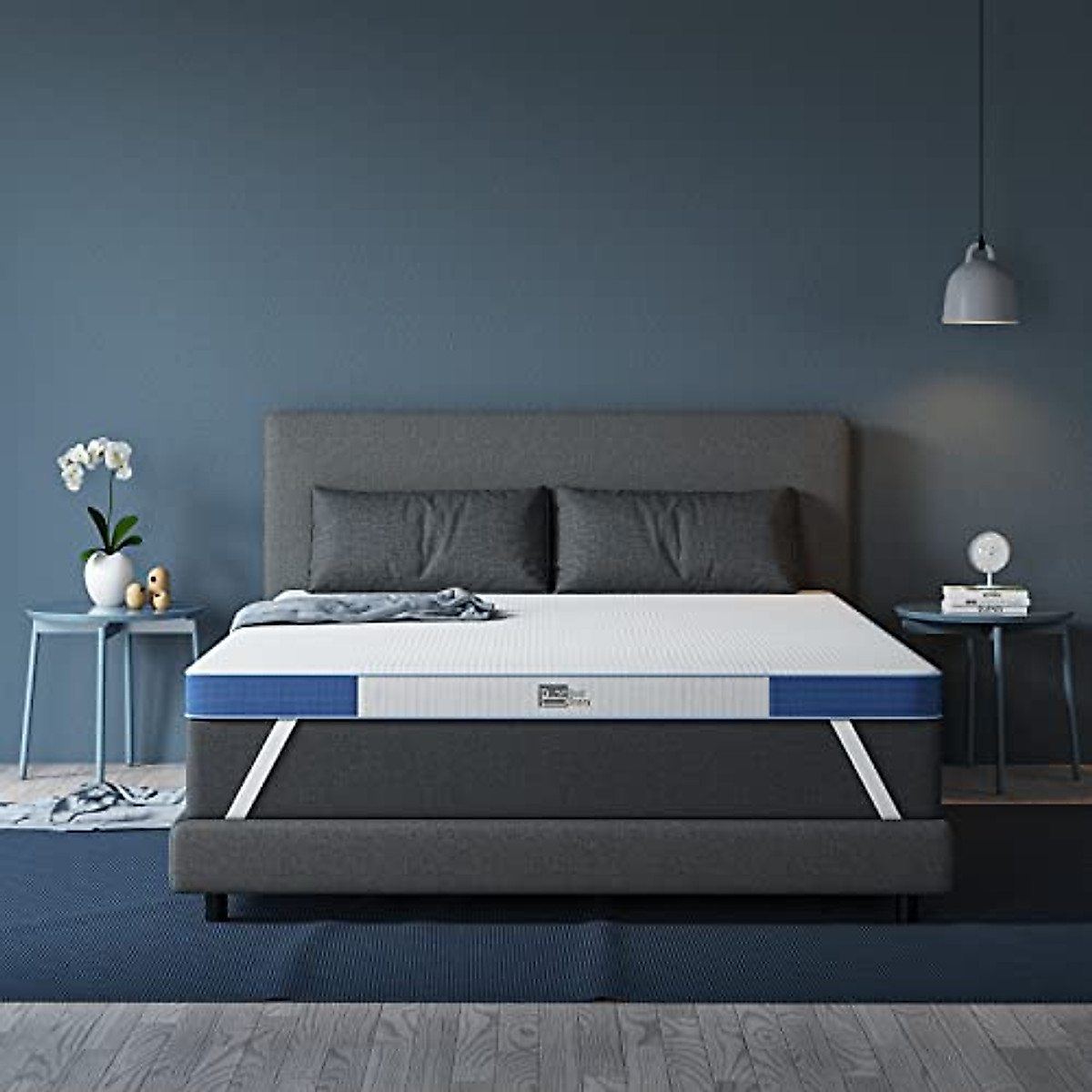 BedStory Extra Firm Mattress Topper Queen, 4 Inch Deep Sleep Memory Foam Mattress Topper for Pressure Relief, High-Density Foam Provides Extra Lumbar Support, 40 Days Trial