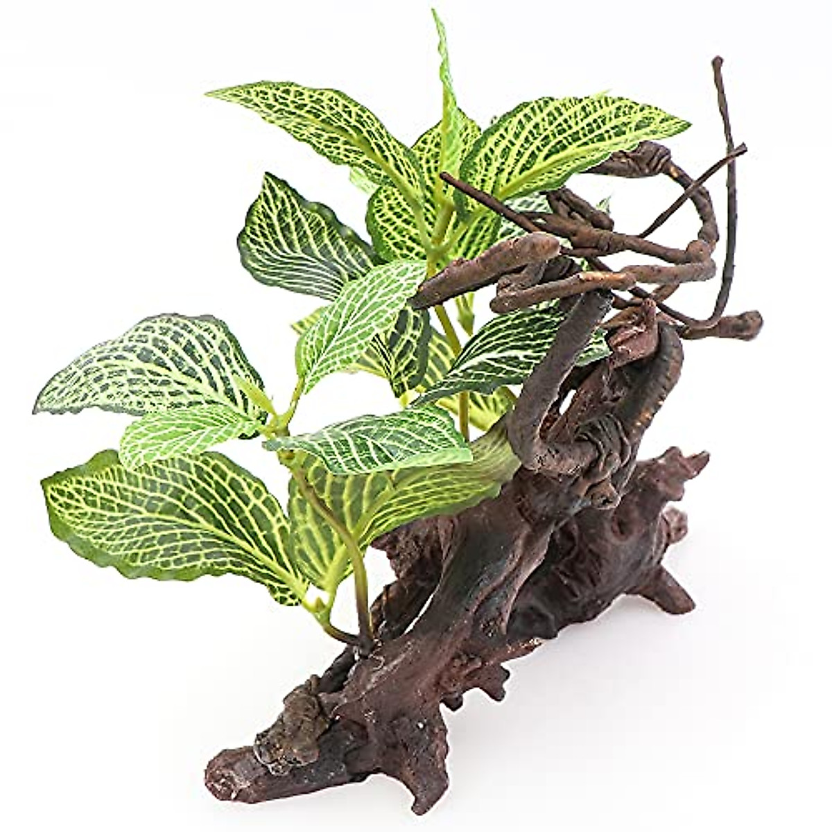HRRIVE Reptile Rain Forest Ground Plants Decorations for Lizard Snake Bearded Dragon Crested Gecko Amphibian and Terrarium Habitat Decor