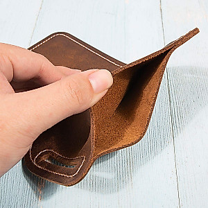 EASYANT Leather Cell Phone Holster Men Universal Case Waist Bag Sheath with Belt Loop Brown