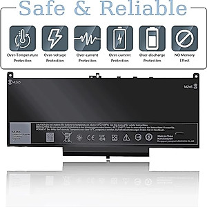 JGTM J60J5 Laptop Battery for Dell Latitude E7470 E7270 Compatible with Battery Type 7.6V 55Wh 7200mAh 4-Cell P61G001 P26G001 0J60J5 0MC34Y MC34Y R1V85 GG4FM 0GG4FM WYWJ2 1W2Y2 242WD R97YT NJJ2H