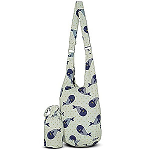 Crossbody Bags For Women Crossbody Purse Hobo Bags For Women Aesthetic Shoulder Tote Bag With Zipper And Small Sack Bag (Little Whale)