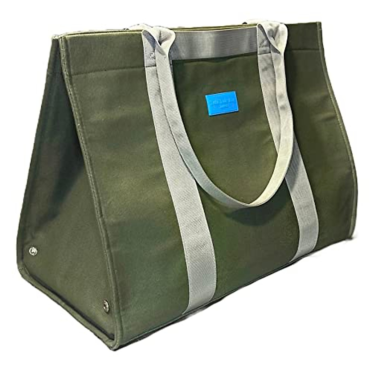 2023 Premium Oversize Canvas Tobi Tote Bag (21Wx16H x10D), Folds Flat, Slip-in Pockets, Removable Base, Anti-Theft Pocket (Tall Pines Green)