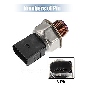 X AUTOHAUX Fuel Rail Pressure Sensor Replacement for Volkswagen Beetle TDI 2.0L L4 - Diesel 2015 04L906054