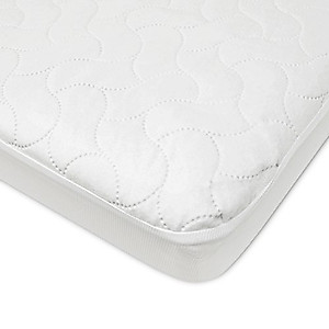 Delta Children Serta SleepTrue Mini Crib Mattress, White & American Baby Company Waterproof Fitted Porta/Mini Crib Protective Mattress Pad Cover, White (1 Count), for Boys and Girls