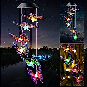 Colorful Butterfly Solar Gifts, Gifts for Women, Gifts for Mom, Gifts for Grandma, Garden Lawn Yard Decor, Butterfly Decorative Mobiles, Decor Gifts for Christmas and New Year