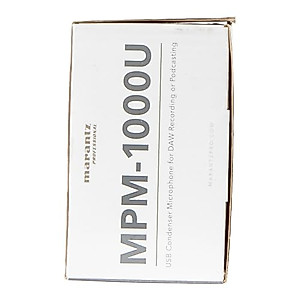 Marantz Professional MPM-1000U | Large Diaphragm USB Condenser Microphone for Podcasting & Recording, Including USB Cable & Mic Clip, Black