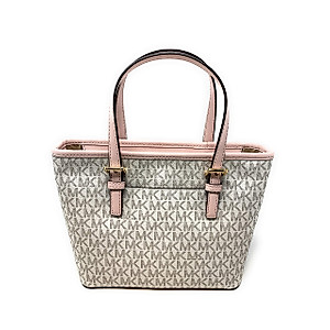 Michael Kors XS Carry All Jet Set Travel Womens Tote Powder Blush PVC