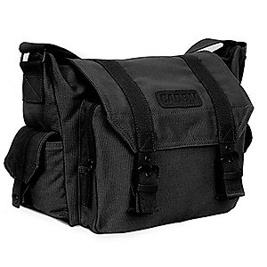 CADeN Camera Bag Case Canvas Compatible for Nikon, Canon, Sony DSLR/SLR Mirrorless Camera with Tripod Holder, Camera Shoulder Messenger Bag for Men/Women(1.0 Black)