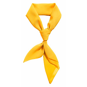 Yellow Scarf Neck Scarves Hair Ascot 50s Women Men Costumes Accessories