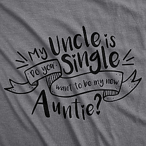 Creeper My Uncle is Single New Baby T Shirt Funny Sarcastoc Newborn Family Cool Funny Baby Onesies Funny Uncle Onesie Novelty Onesie Dark Grey Newborn