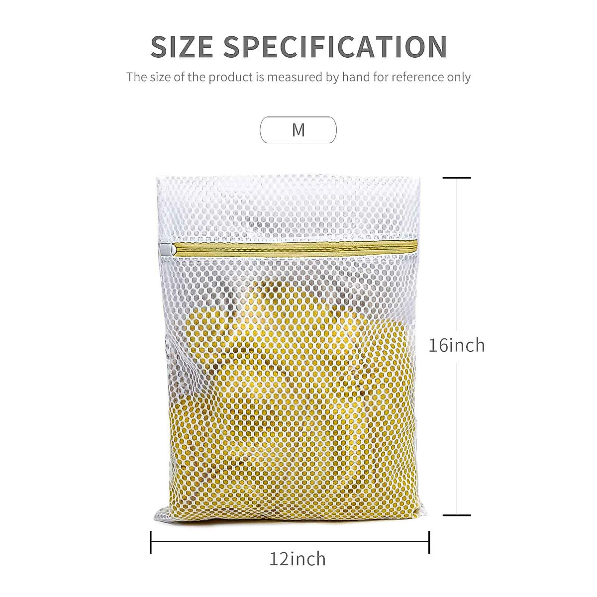 Mesh Laundry Bags for Delicates, Wash Bags for Lingerie 12X16 inch(3 Medium)
