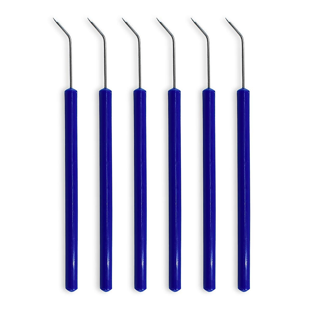 Teasing Needles, Plastic Handle, Bent 6/Pack