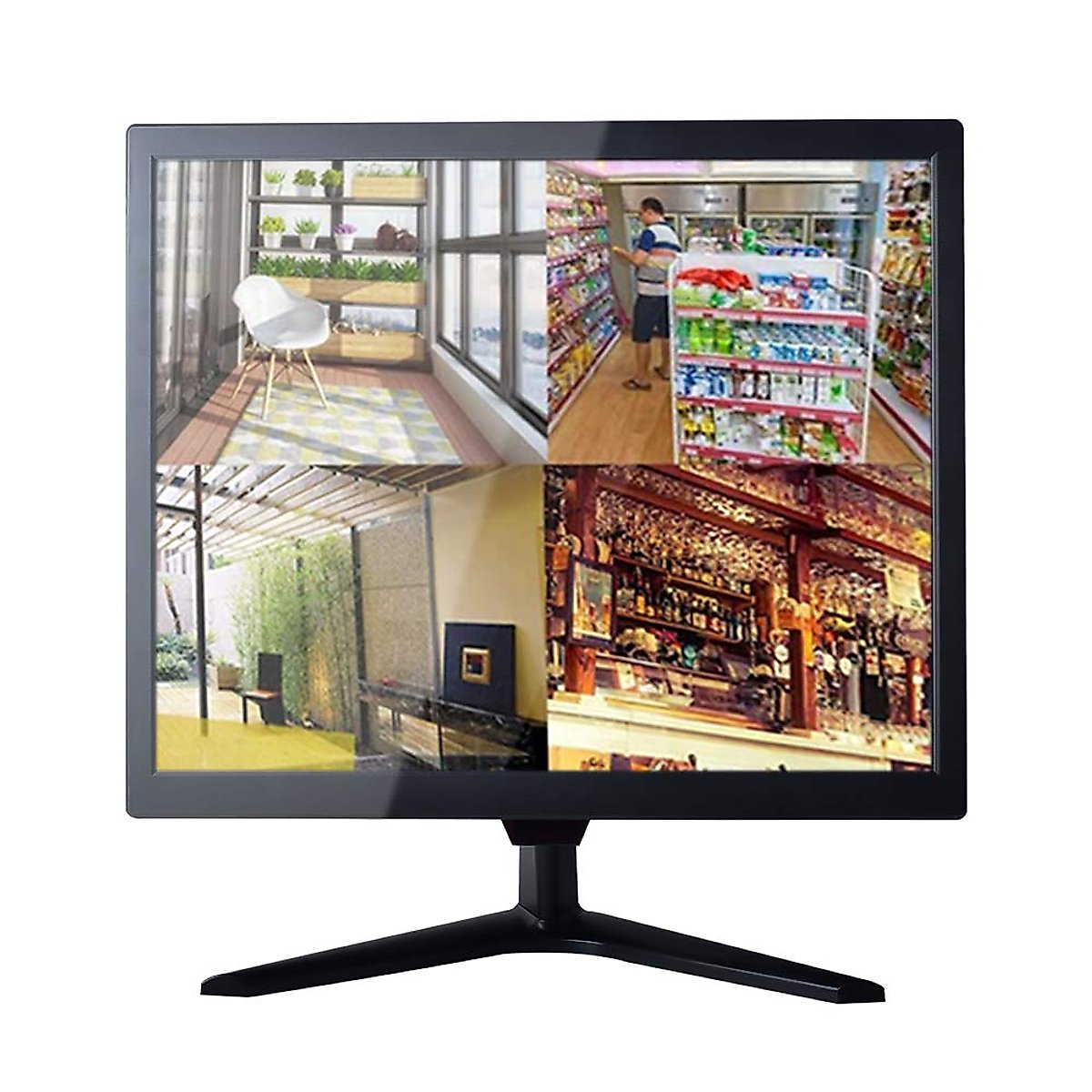 Cocar Security Monitor, 17 inch Security Monitor Screen, LCD CCTV Display for Home Security Systems Surveillance Camera STB PC, 1280x1024 Vesa Wall Mount Built-in Speaker, BNC/VGA/HDMI/Audio in Out