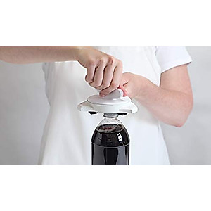 KUHN RIKON Strain-Free Gripper Opener for Jars and Bottles, 10 x 5 x 2.25 inches, White