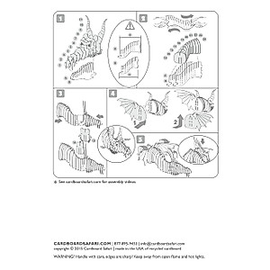 Cardboard Safari Recycled Cardboard Animal Taxidermy Dragon Trophy Head, Nikita White Small
