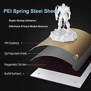 Creality Ender 3 E 3D Printers, Ender 3 Pro Upgrade FDM 3D Printer with CR Touch Auto Aux Leveling Bed, PEI Spring Steel Sheet Build Platform, Metal Extruder, Printing Size 220x220x250mm