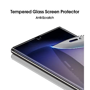 amFilm Compatible with Samsung Galaxy S23 Ultra Screen Protector Tempered Glass and Camera Lens Protector 5G 6.8 inch, Fingerprint Sensor Compatible, UV Gel Adhesive Installation(2 Pack)