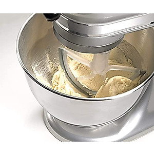 4.5-5 Quart Flex Edge Beater for KitchenAid Tilt-Head Stand Mixer,Upgraded Wing Shape Flat Beater with Flex Edge Bowl Scraper (Flex edge beater grey)
