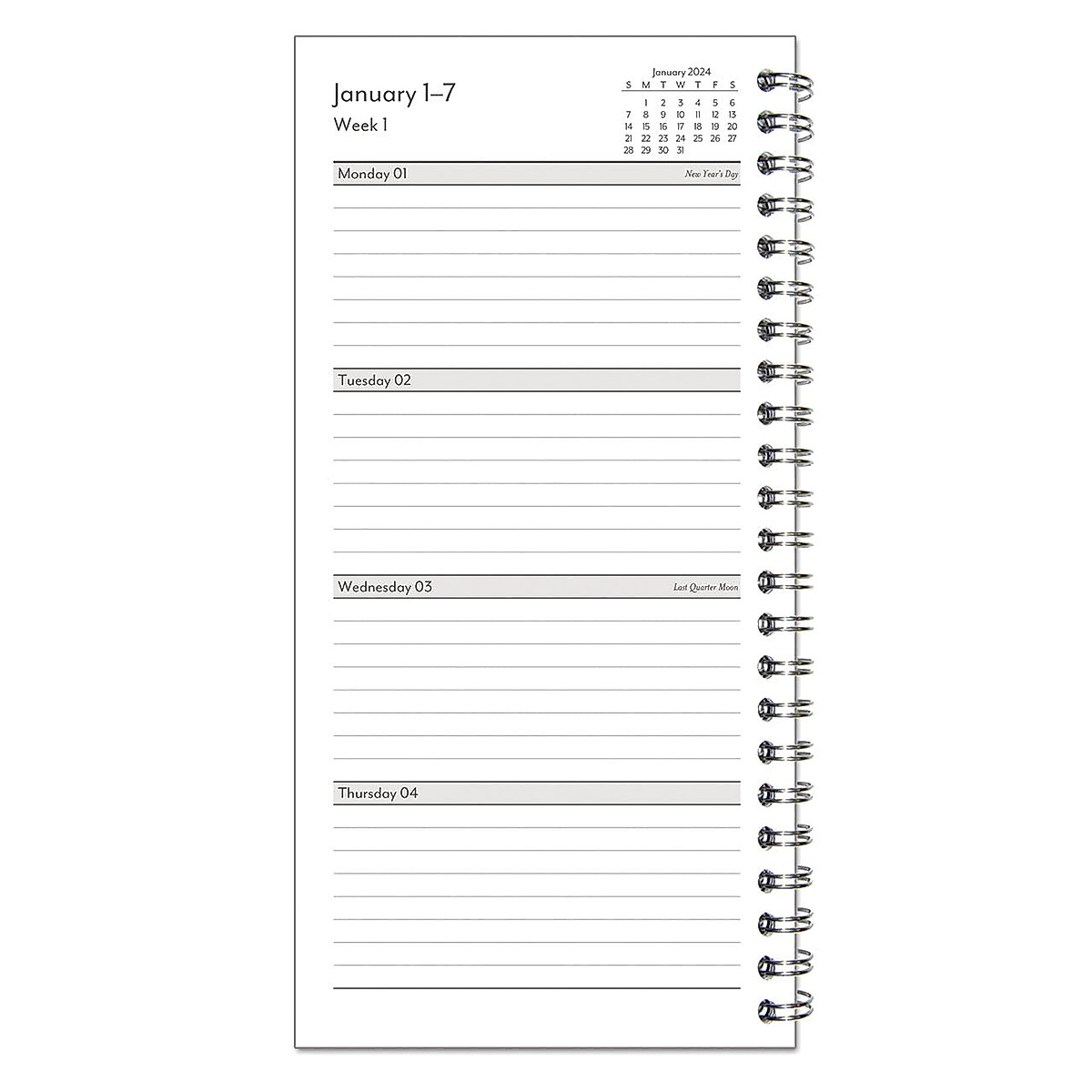 FranklinCovey - Compass Weekly Wire-Bound Planner (Pocket Slim, Jan 2024 - Dec 2024)
