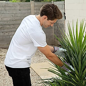 G & F Products unisex adult Safety Cuff Regular Grade work gloves, Grey, Large Pack of 5 US