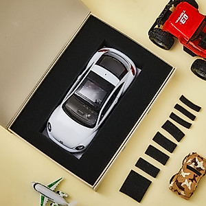 2 Pieces Pre Cubed Foam Tray Customizable Foam Insert Black Pluck Foam Insert for Interlocking Cases, 30 x 30 x 5 Cm/ 11.81 x 11.81 x 1.97 Inches