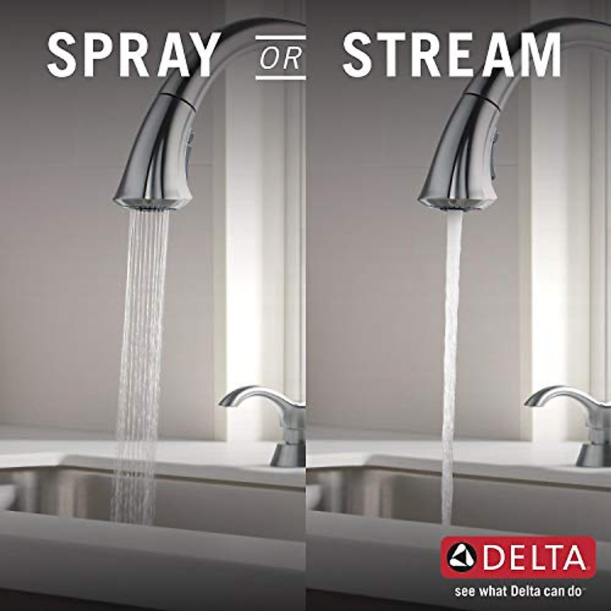 Delta Faucet Addison Touch Kitchen Faucet Brushed Nickel, Kitchen Faucets with Pull Down Sprayer, Kitchen Sink Faucet, Touch Faucet for Kitchen Sink, Touch2O Technology, Arctic Stainless 9192T-AR-DST