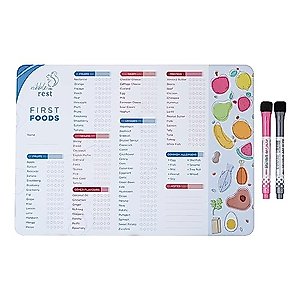 Nibble and Rest Baby's First Foods Tracker Fridge Magnet, Dry Erase Poster, Daily Food Log, 25x35cm
