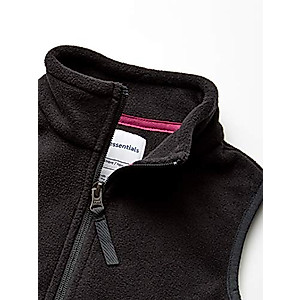 Amazon Essentials Girls' Polar Fleece Vest, Black, Small
