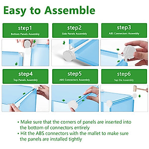 C&AHOME Cube Storage Organizer, 16-Cube Shelves Units, Closet Cabinet, DIY Plastic Modular Book Shelf, Ideal for Bedroom, Living Room, Office, 48.4" L x 12.4" W x 48.4" H Blue UPCS16L