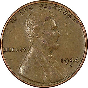 1944 D Lincoln Wheat Cent AG About Good Bronze Penny 1c Coin Collectible