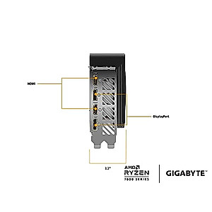 GIGABYTE Radeon RX 7700 XT Gaming OC 12G Graphics Card, 3X WINDFORCE Fans 12GB 192-bit GDDR6, GV-R77XTGAMING OC-12GD Video Card