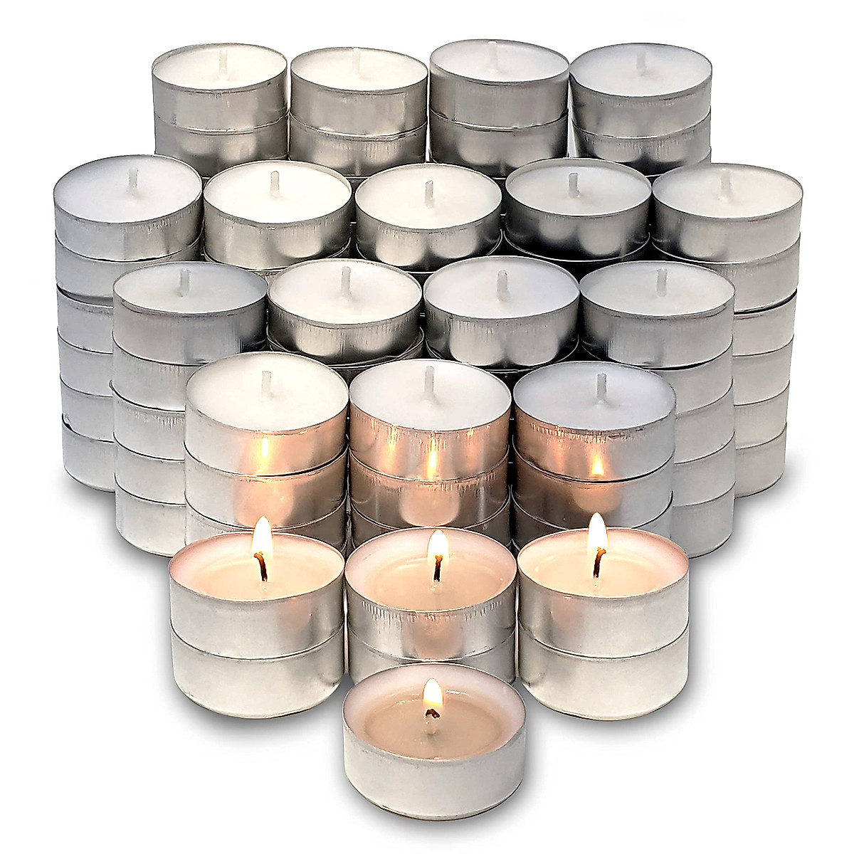 Hyoola Tea Lights Candles - 200 Bulk Candles Pack - Tea Candles Unscented- European Made Tealight Candles