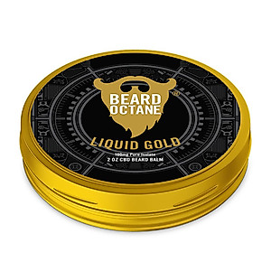 Beard Octane: Liquid Gold - Natural Beard Balm w/Shea Butter - 2 Oz - Healthy Softer Beards - Made in USA - Premium Handcrafted Beard Care