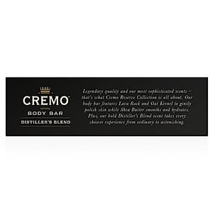 Cremo Exfoliating Body Bars Distiller's Blend (Reserve Collection) - A Combination of Lava Rock and Oat Kernel Gently Polishes While Shea Butter Leaves Your Skin Feeling Smooth & Healthy (Pack of 3)